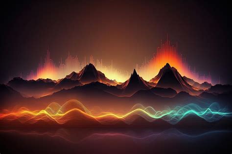 Premium Photo Abstract Landscape Sound Waves Frequency Audio