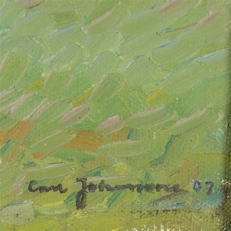 Carl Johansson Oil On Canvas Signed And Dated 07 Bukowskis