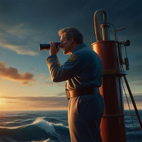 Premium Photo Man Analyzing Something Through Spyglass