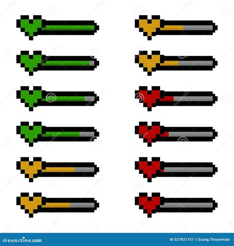 Pixel Art 8 Bit Loading Bar Concept Loading Or Installing Process