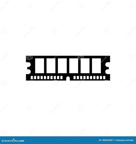 Hardware Memory Chip Pc Ram Flat Vector Icon Stock Illustration Illustration Of Pictogram