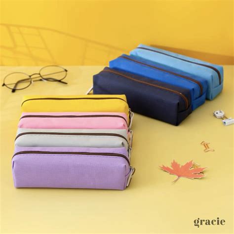 Jual Kotak Pensil Kecil Polos Simple Warna Warni Pastel Laki Laki Cowok