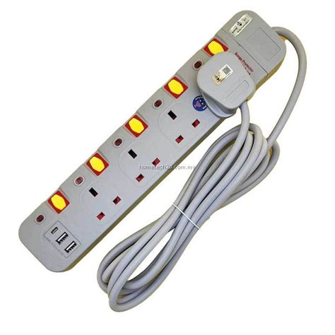 Sunstar Multiple T Adaptor Socket 3way 4way Adaport With 3 1a Usb Type C Port Multiple Extension