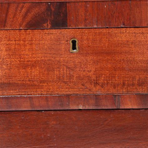 American Classical Flame And Carved Mahogany Two Drawer Side Table