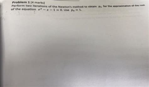 Solved Problem 1 4 Marks Perform Two Iterations Of The