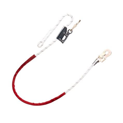 Work Positioning Lanyard Adjustable 12mm Rope Steel Grab Tree Tower Climbing At Height Fall