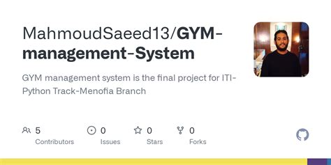 GitHub MahmoudSaeed GYM Management System GYM Management System Is The Final Project For