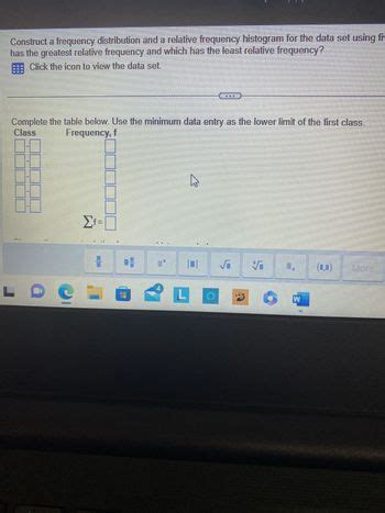 Answered Construct Frequency Histogram Frequency Distribution For