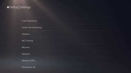 Debug Settings PS Developer Wiki