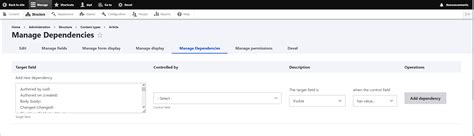 Refactor The Concept Of How Dependency Settings Are Assigned To Fields