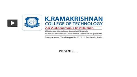 Dr N Vasudevan Principal At Krct The Best College Of Technology In Trichy Presentation Free