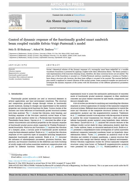 Control Of Dynamic Response Of The Functionally Graded Smart Sandwich