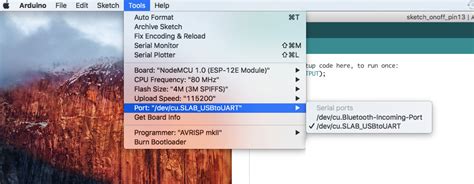 Robot Era Howto Connect Arduino Uno And Nodemcu In Ide On Mac Os X