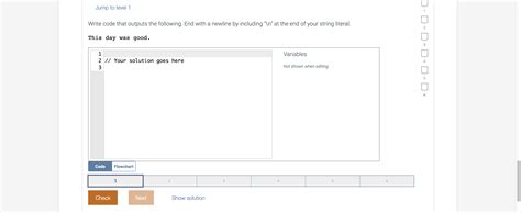 solved write code that outputs the following end with a