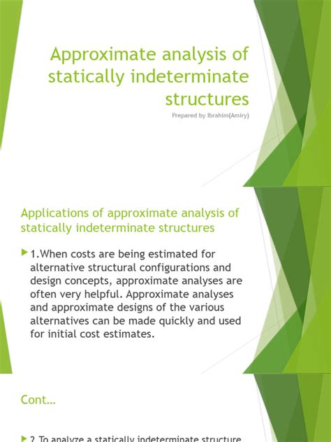 approximate analysis of statically indeterminate structrues pdf