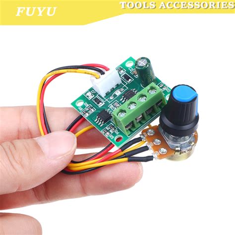 Fuyu แผงควบคุมความเร็วมอเตอร์ Dc แบบปรับได้1803bk Pwm 1 8v 3v 5v 6v 12v 2a โมดูลควบคุมความเร็ว