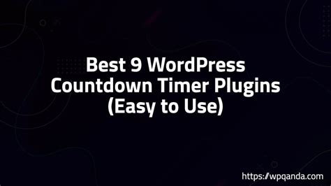 Best Wordpress Countdown Timer Plugins Easy To Use Wp Qanda