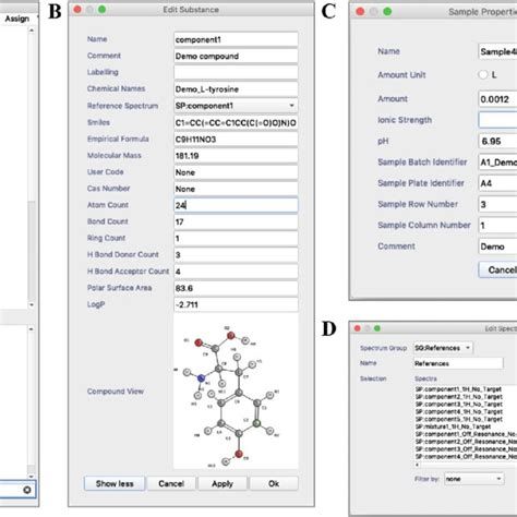 Ccpnmr Analysisscreen Sidebar And Various Pop Ups A Screenshot Of The Download Scientific