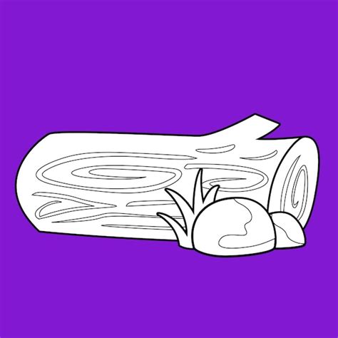 Premium Vector Cute Tree Logs Digital Stamp