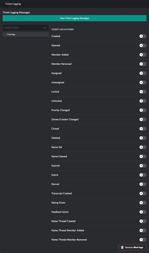Ticketeer Docs Ticket Group Ticket Logging Section