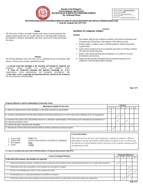 logic syllabus pdf critical thinking truth