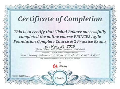 Vishal Bakare On Linkedin Prince2 Agile Foundation Course Completed