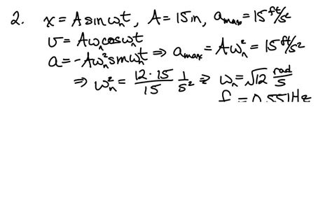 A Particle Moves In Simple Harmonic Motion Knowing That The Amplitude Is In And The Maximum