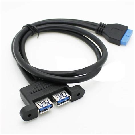 Купить кабель USB 3.0 мама (female) к материнке 20 pin мама (female) 75 см