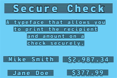 Secure Check Font Snapefonts Fontspace