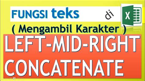 Mengenal Fungsi Left Mid Right Concatenate Youtube