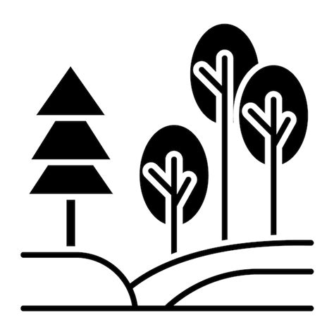 Premium Vector Tree Landscape Vector Illustration Style