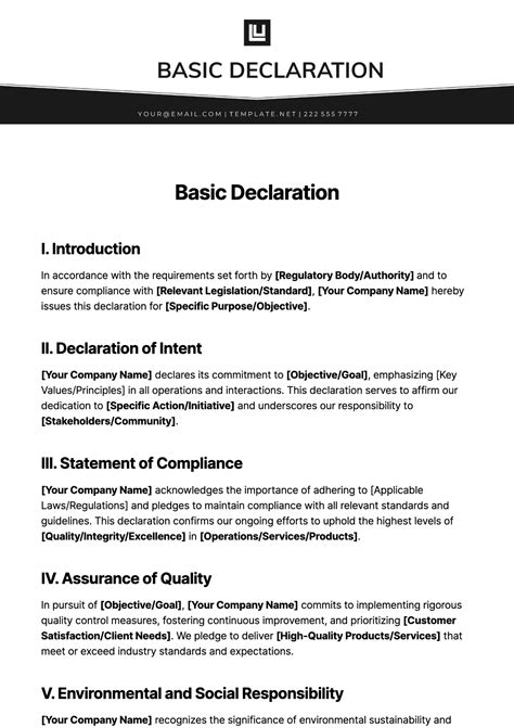 Page 3 Free Declaration Templates To Edit Online