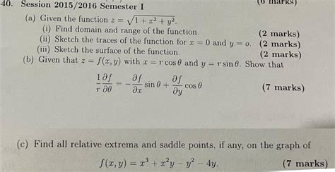 solved session 2015 2016 semester i a given the function