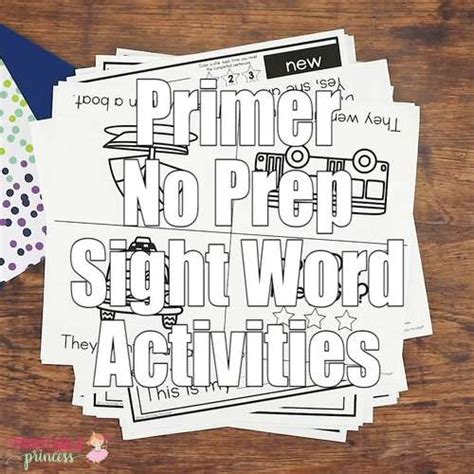 No Prep Sight Word Activities Bundle 2 By The Printable Princess