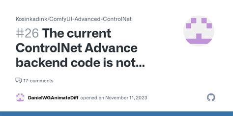 The Current ControlNet Advance Backend Code Is Not Complete There Is No Corresponding Code For