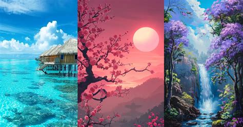 18 beautiful landscape phone wallpapers created using ai imagine with