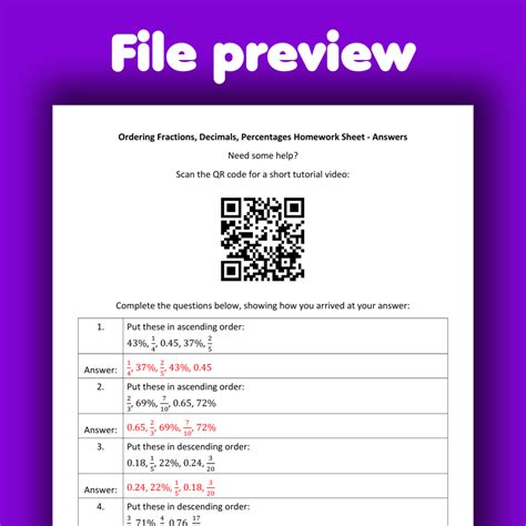 Number Qr Code Homework Sheets Bundle 2 Andy Lutwyche