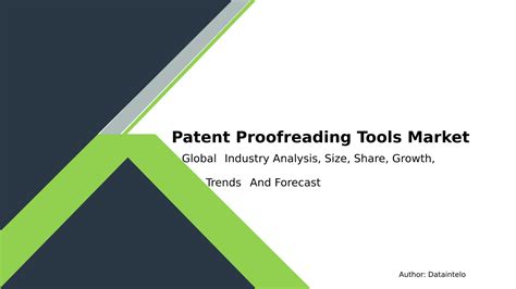 Patent Proofreading Tools Market Report Global Forecast From 2025 To 2033 Patent Proofreading Tools Market Report Global Forecast From 2025 To 2033