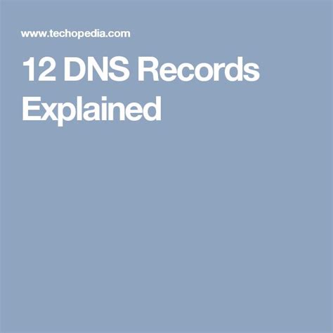 12 Dns Records Explained