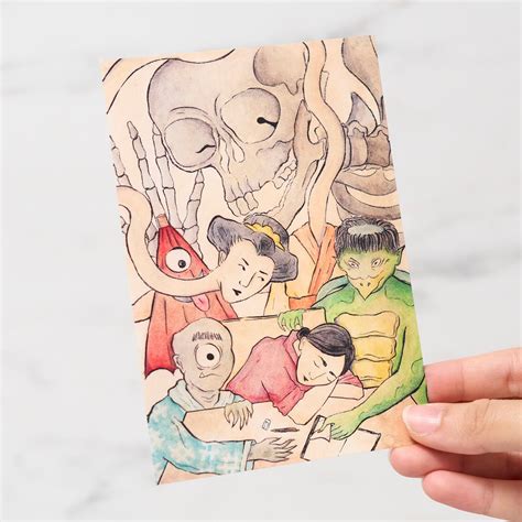 Yokai Halloween 1 Postcard By Jessie Bungu