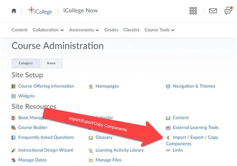 copying content from another section or course icollege now