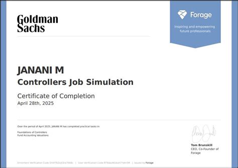 Goldmansachs Forage Controllers Janani M