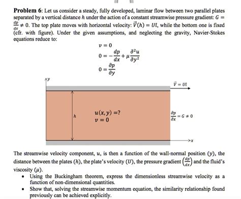 Problem 6 Let Us Consider A Steady Fully Developed Laminar Flow Between