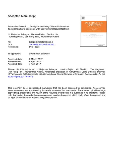 Automateddetectionofarrhythmiasusing Pdf Electrocardiography