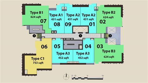 Hill House Condo Floor Plan Siteplan And Unit Layout