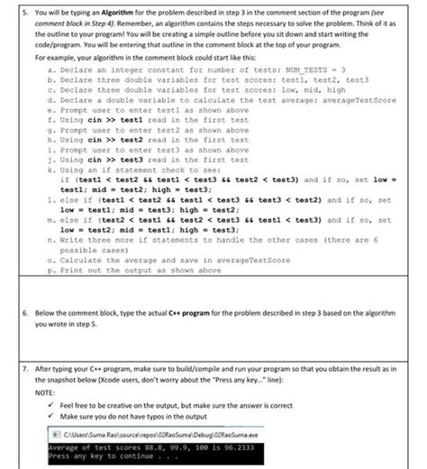 Solved Below The Comment Block Type The Actual C Chegg