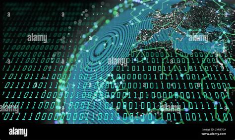 Binary Code And Digital Globe Data Processing Image Technology Ai