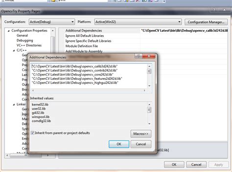 Opencv 2 4 2 Configuration With Visual Studio 2010 Issue Stack Overflow