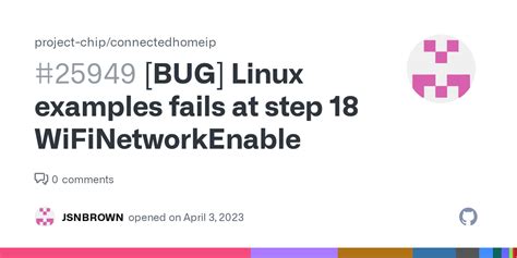 Bug Linux Examples Fails At Step 18 Wifinetworkenable · Issue 25949