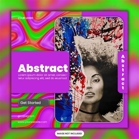 Premium Psd Post Social Media Template Design With 3d Rendering Abstract Background